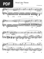 Swan Lake Easy Piano Sheet Music | PDF | Pyotr Ilyich Tchaikovsky | Compositions