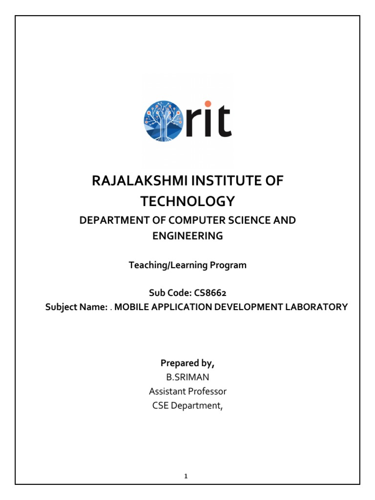 MAD Lab Manual | PDF | Android (Operating System) | Application Software