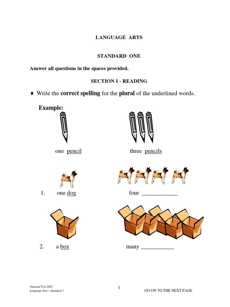 NT2003 Lang STD 1 | PDF | Part Of Speech | Linguistics