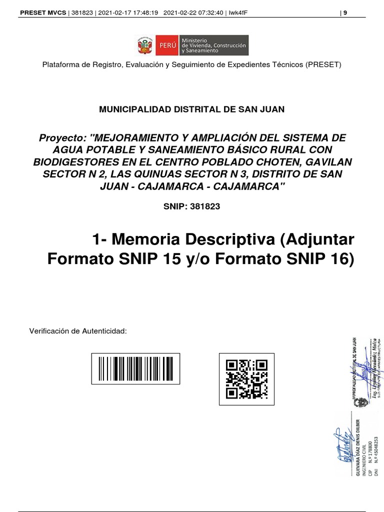 Memoria Descriptiva 20211110 142733 861 | PDF | Agua | Clima templado
