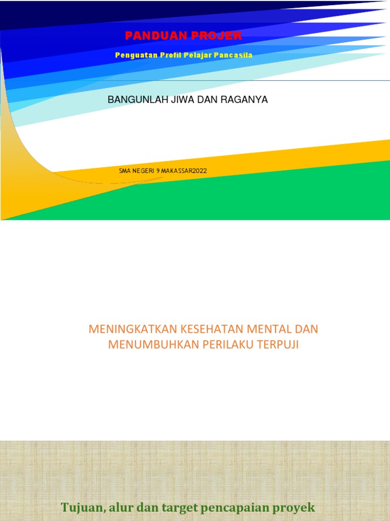 MODUL PROYEK BANGUNLAH JIWA DAN RAGANYA - Persi 1 | PDF
