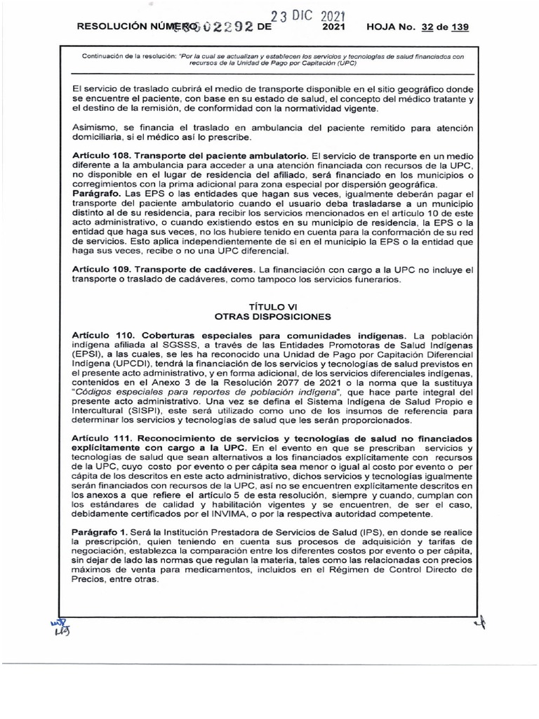 Resolución No. 2292 de 2021-32 | PDF