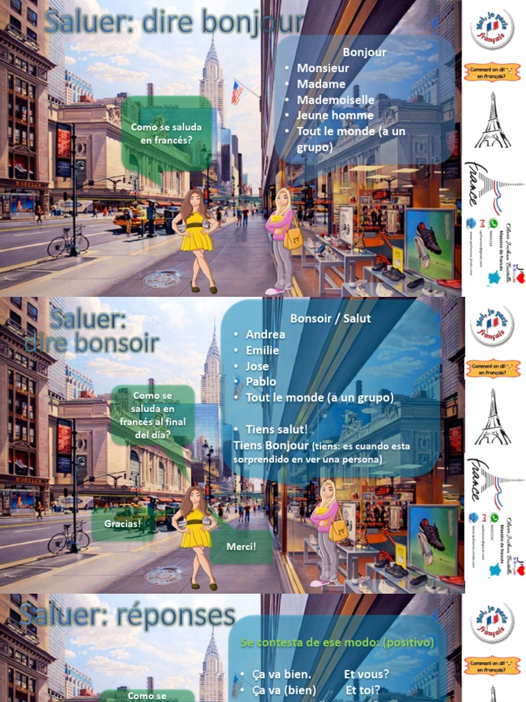 Saludos y Despedidas en Francés | PDF