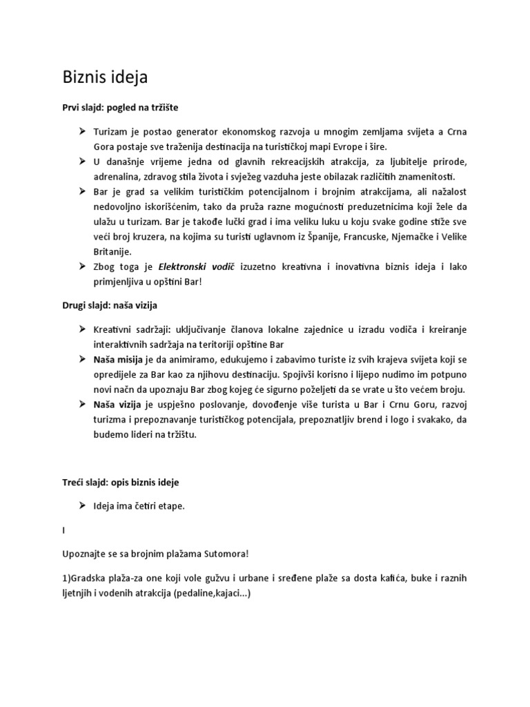 Biznis Ideja - Elektronski Vodič | PDF