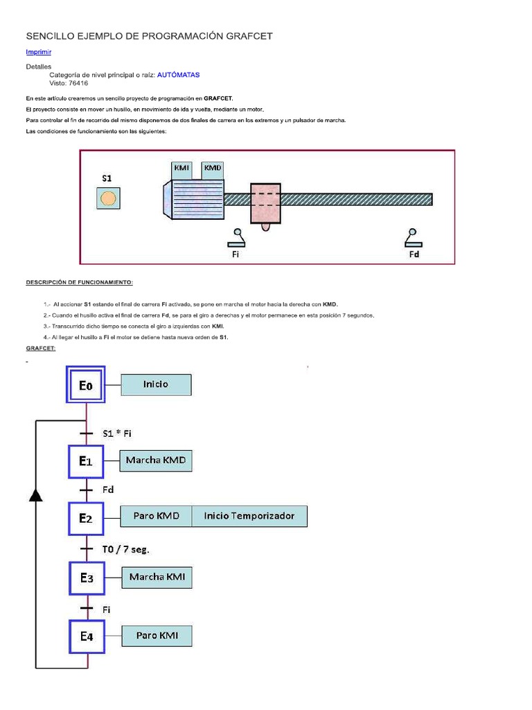 ejercicio GRAFCET | PDF