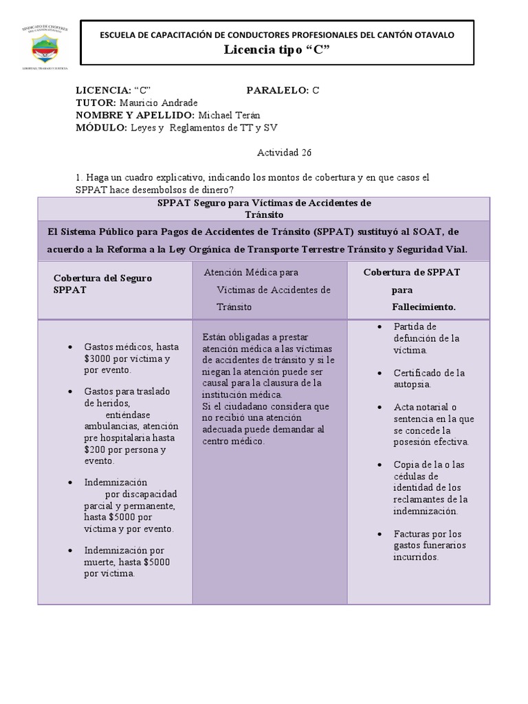 Actividad 1 Leyes y Reglamentos de TT y SV | PDF