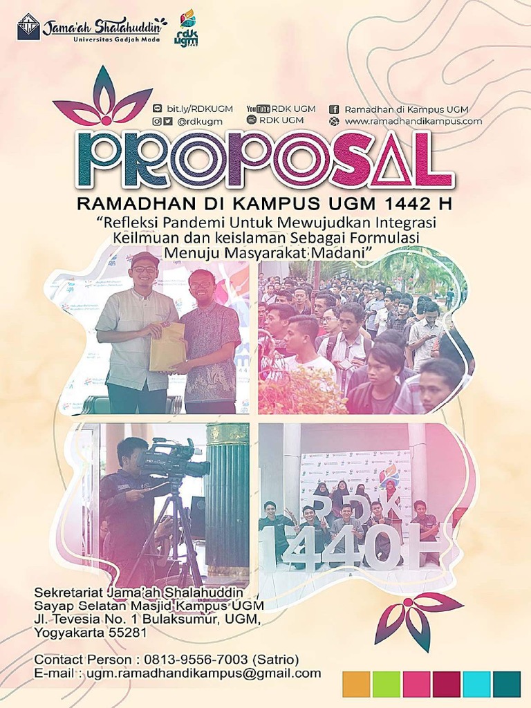 Contoh Proposal Sponsorship RDK UGM 1442 | PDF