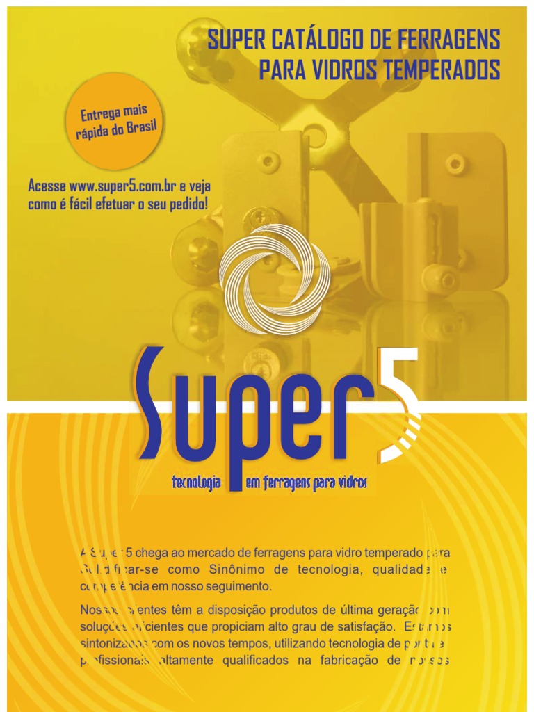 Catalogo Ferragens Vidro Super5 | PDF | Engenharia Civil | Materiais artificiais