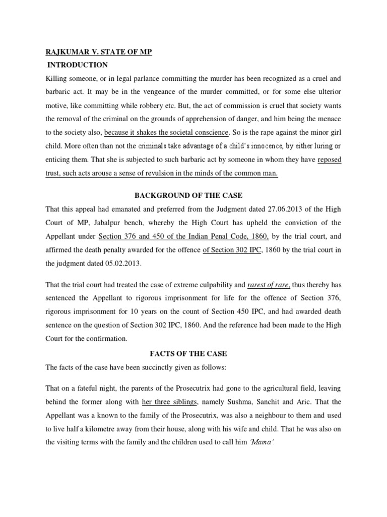 Rajkumar V | PDF | Criminal Procedure In South Africa | Capital Punishment