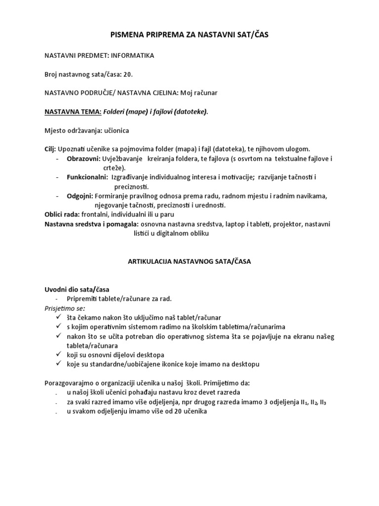 Folderi (Mape) I Fajlovi (Datoteke) | PDF