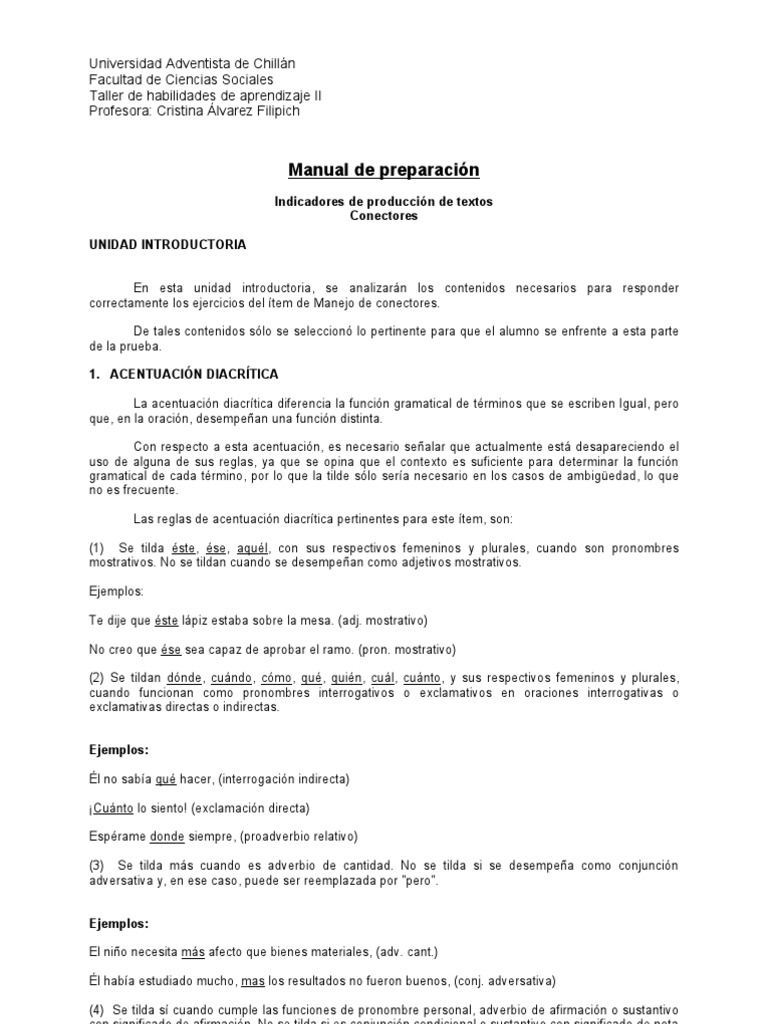 Conectores III | PDF | Adverbio | Coma