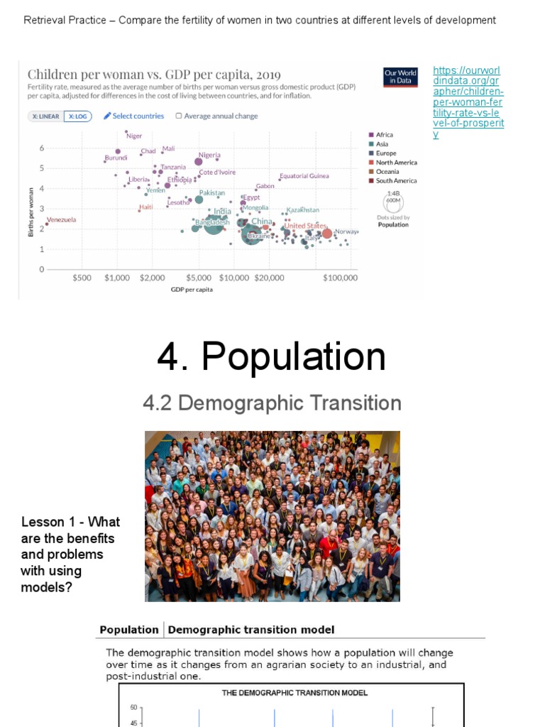 4.2 Demographic Transition Model | PDF | Birth Rate | Economic Growth