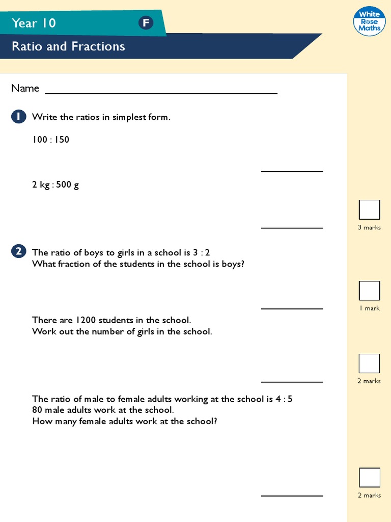 Fractions and ratios in school nutrition | PDF | Ratio | Fat