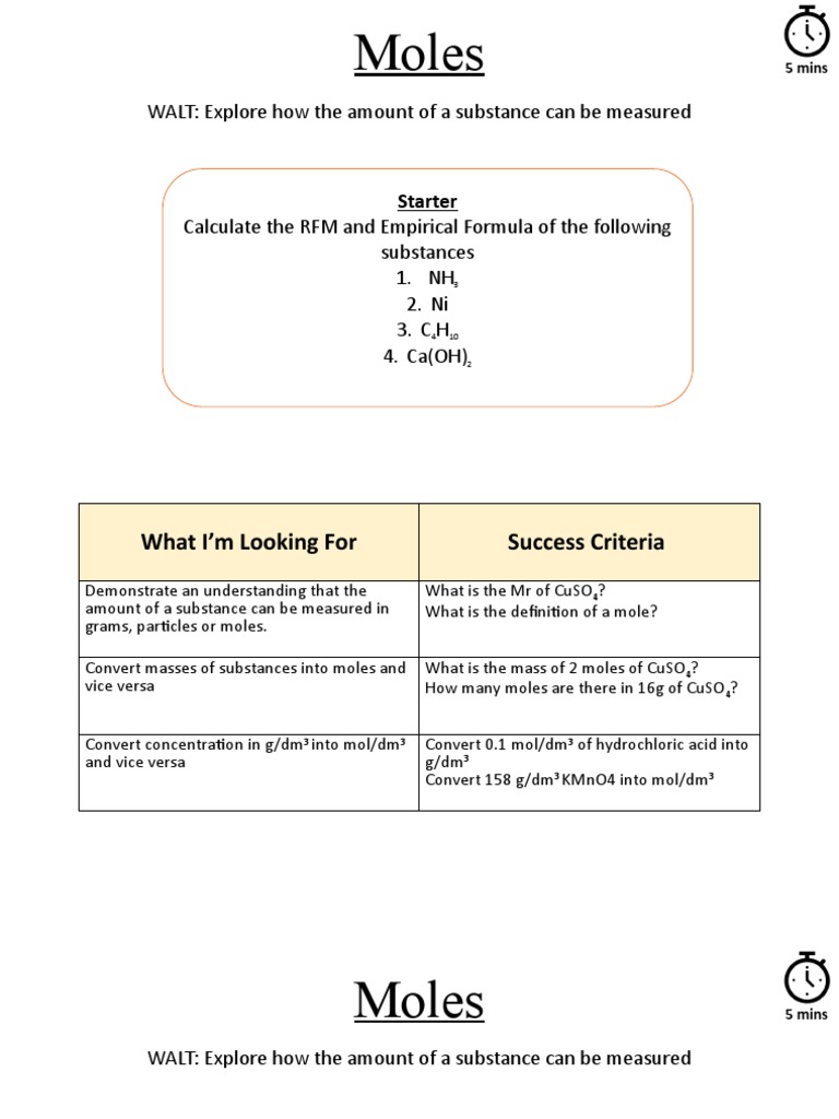 Calculating Moles | PDF | Mole (Unit) | Quantity Calculating Moles | PDF | Mole (Unit) | Quantity