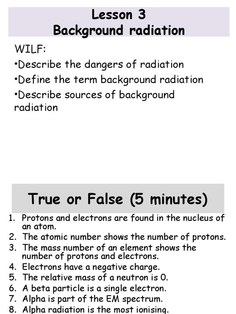 Understanding Background Radiation | PDF | Ionizing Radiation | Atoms