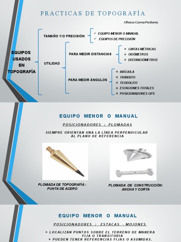 Presentación Aparatos de Topografía (1) Unmg | PDF | Óptica | Ciencias fisicas