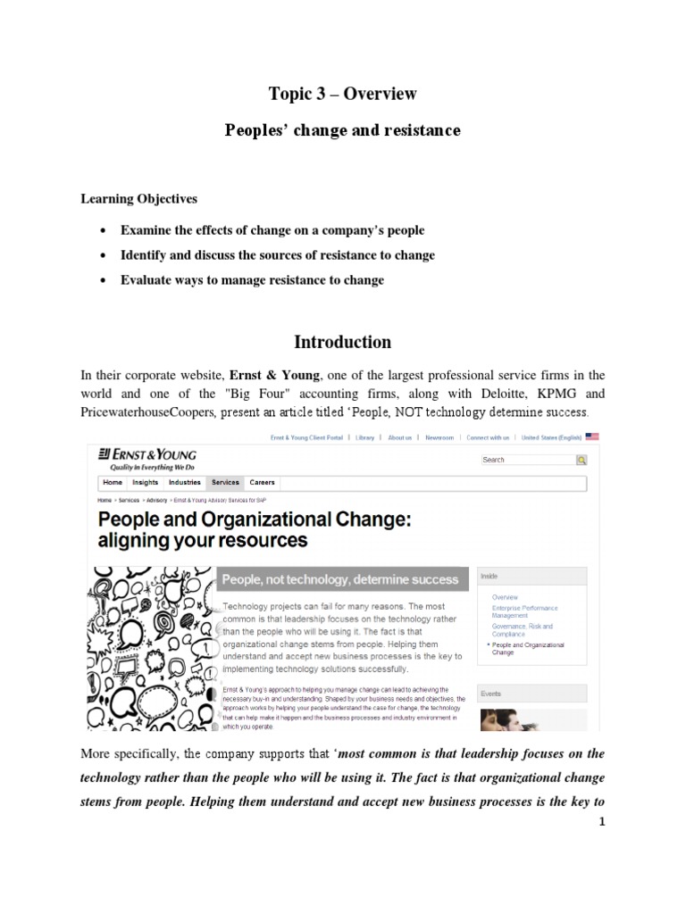 Topic 3 - Overview | PDF | Change Management | Motivation