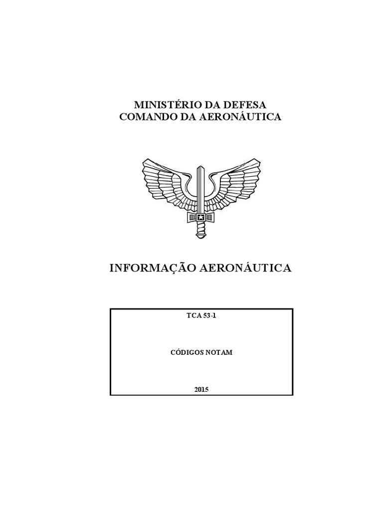 Tca 53-1 Códigos Notam | PDF | Regras de voo visual | Transporte