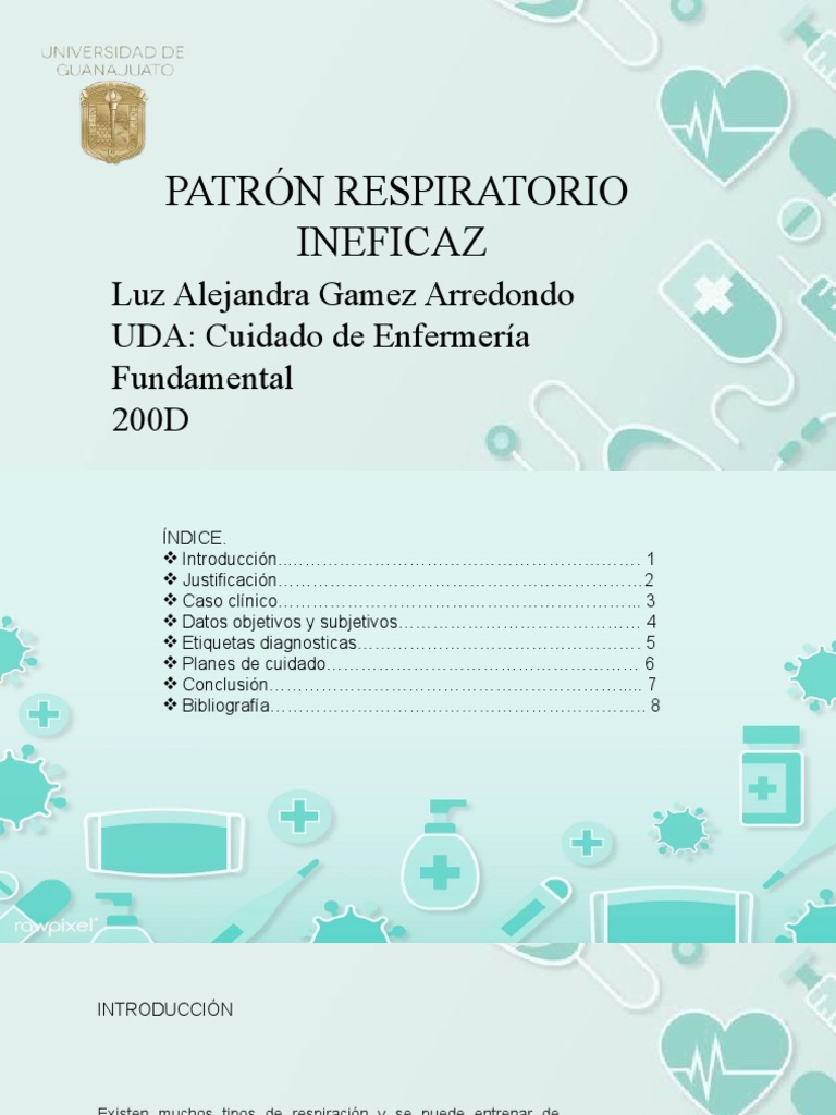 Patron Respiratorio Ineficaz | PDF | Sistema respiratorio | Respiración