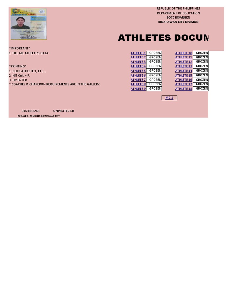 New System Palaro 2023 Form | PDF | Human Anatomy