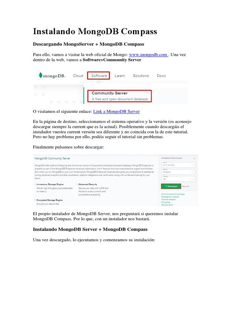 Instalando MongoDB Compass | PDF
