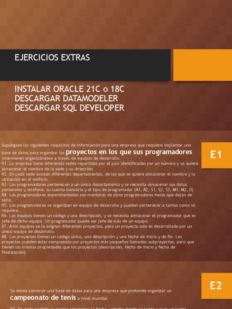 BD y GBD Ejercicios Extras | PDF | Informática