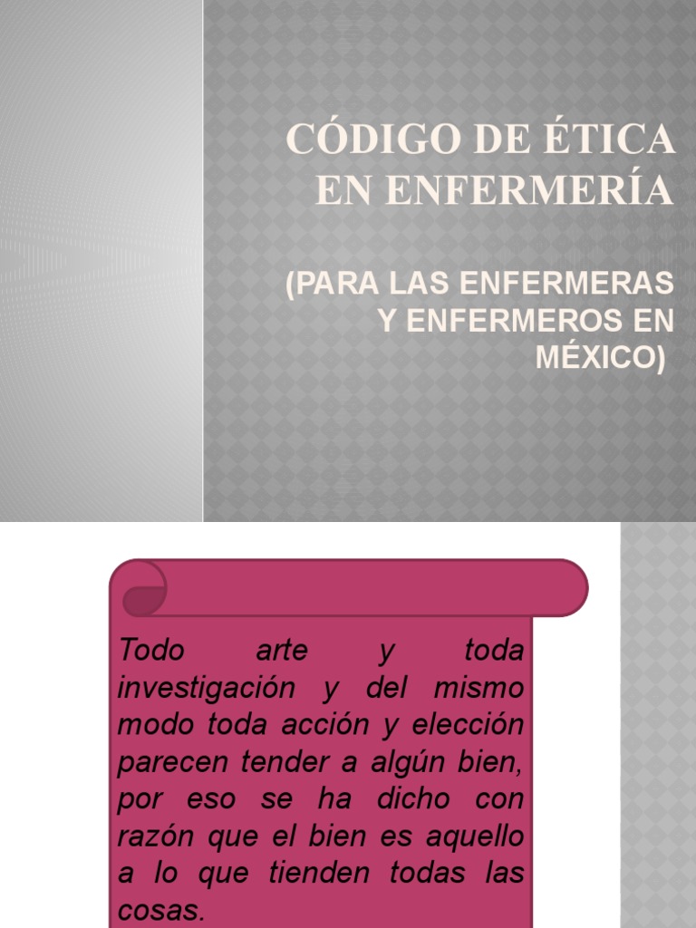 Código de Ética en Enfermería | PDF | Enfermería | Comportamiento