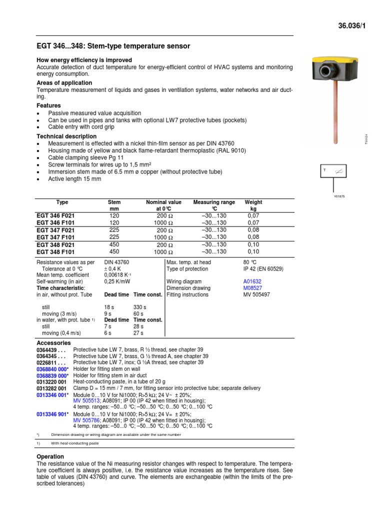 Temp Sensor Chiller | Electrical Resistance And Conductance | Resistor