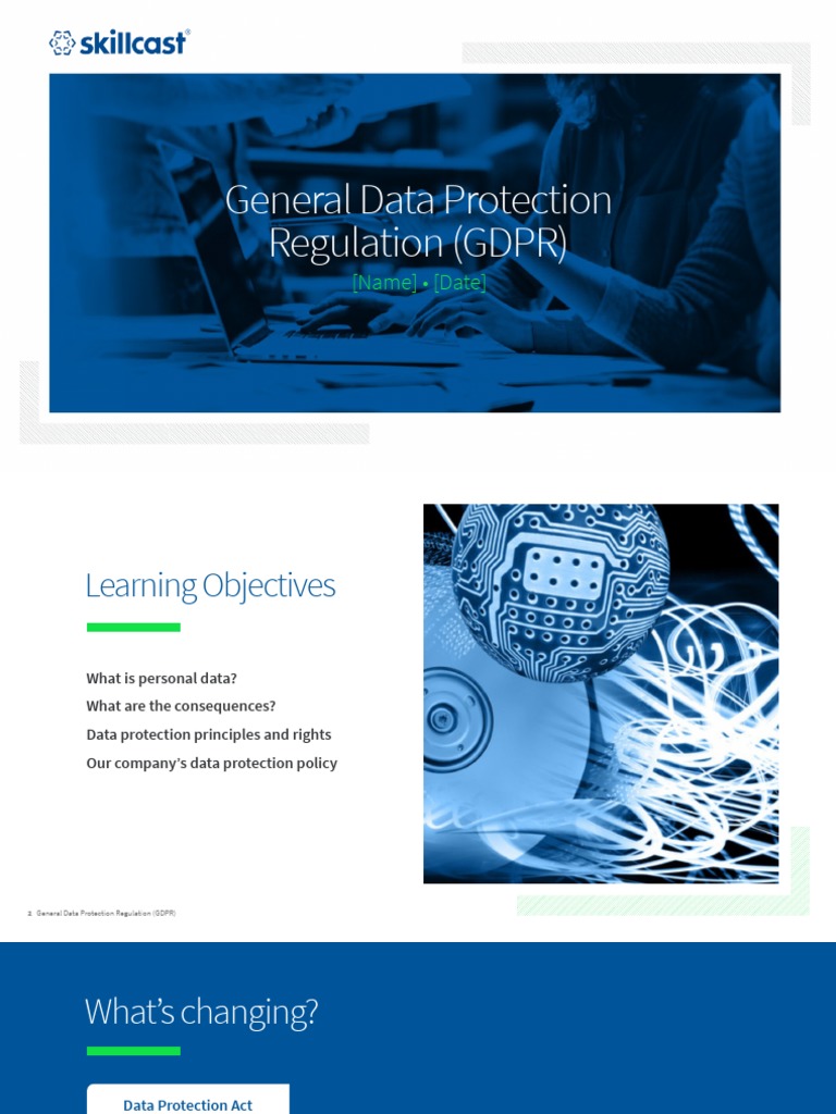 GDPR - Skillcast Presentation Template | PDF | Information Privacy | Computing