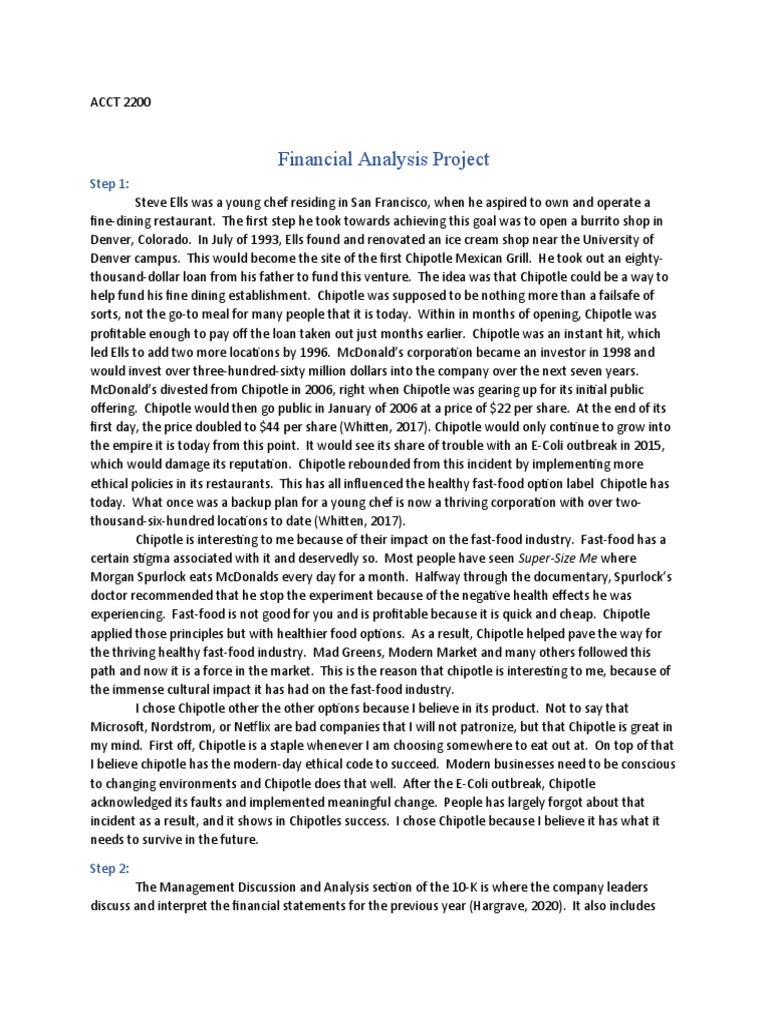 Financial Analysis Project | PDF | Equity (Finance) | Income Statement