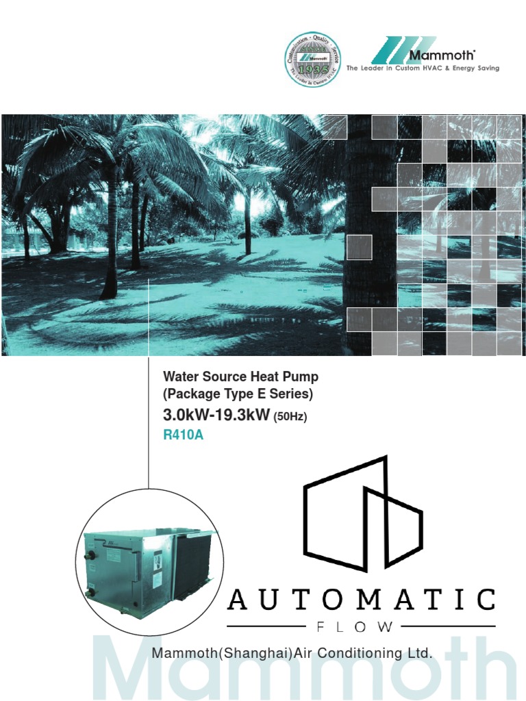 03 Mammoth WSHP E Series 50HZ R410A Catalogue 2020 | PDF | Heat Pump ...