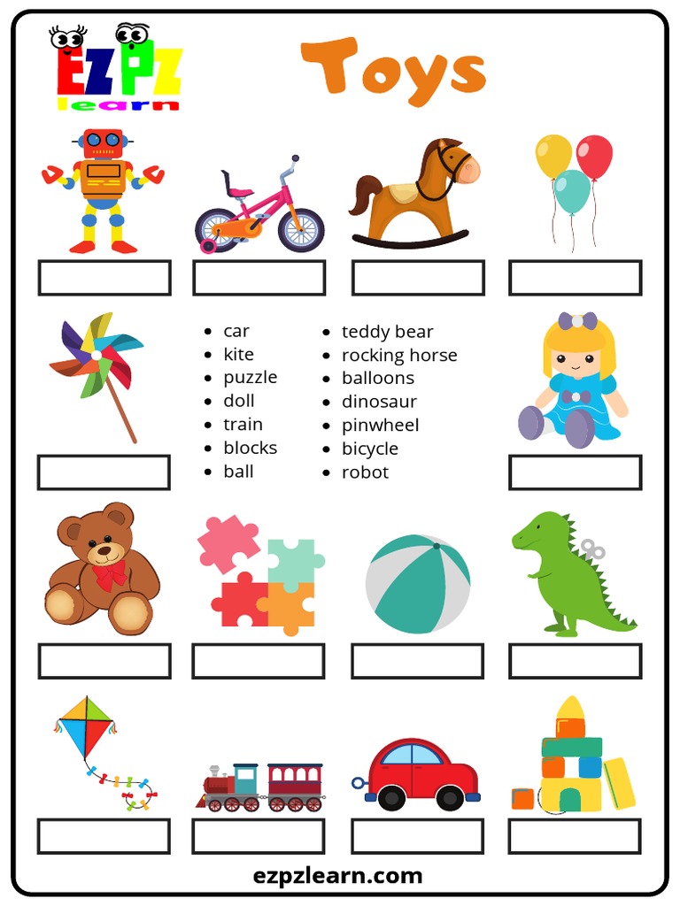 Toys Words Match 2 | PDF