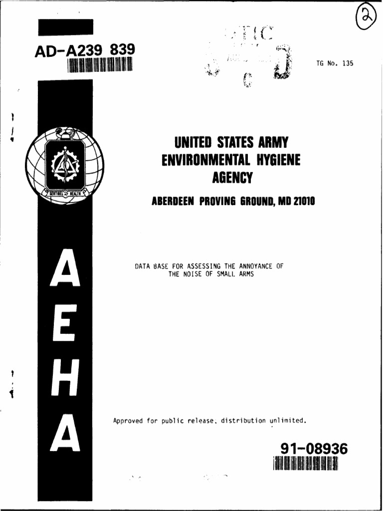 United States Army Environmental Hygiene Agency | PDF | Caliber | Rifle