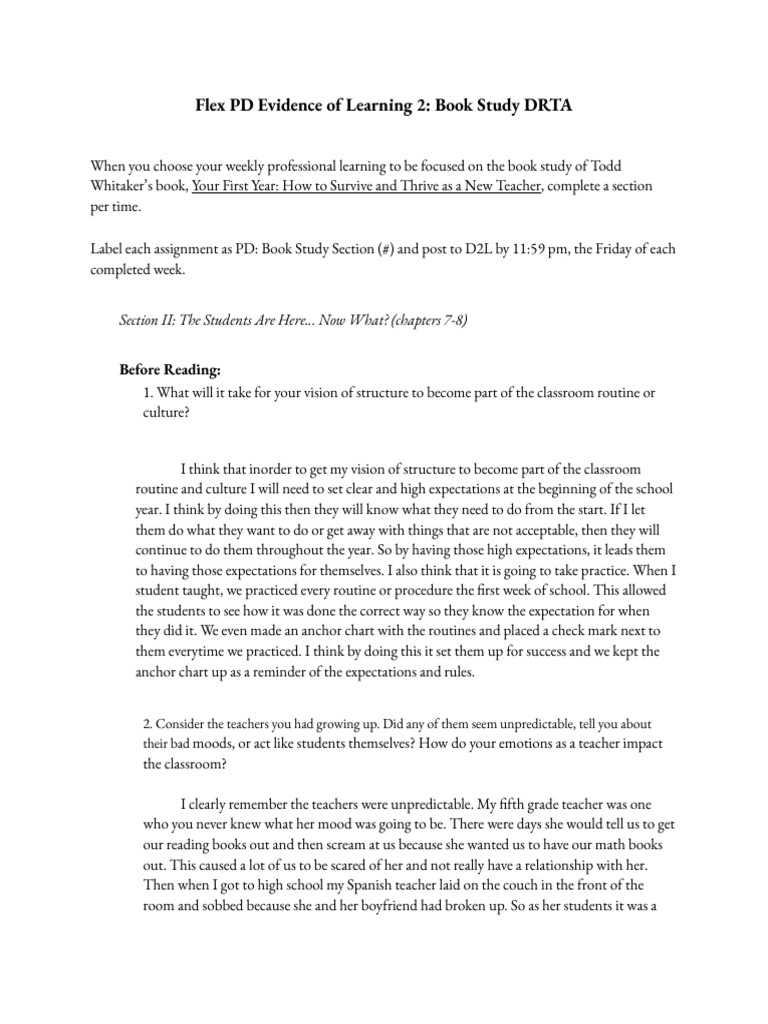 PD Book Study Section 2 | PDF