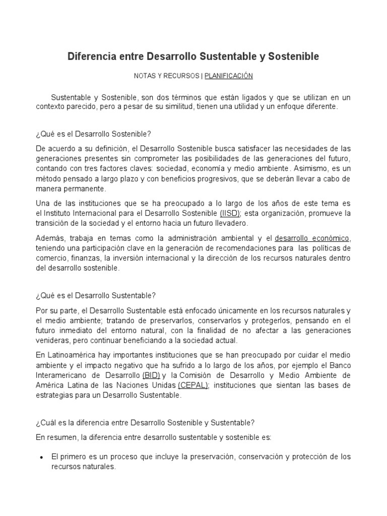 Diferencia Entre Sustentable y Sostenible | PDF | Sustentabilidad ... Diferencia Entre Sustentable y Sostenible | PDF | Sustentabilidad ...