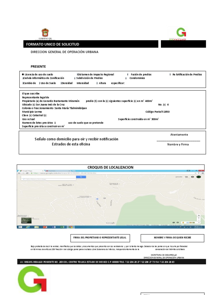 Formato Unico de Solicitud | PDF Formato Unico de Solicitud | PDF