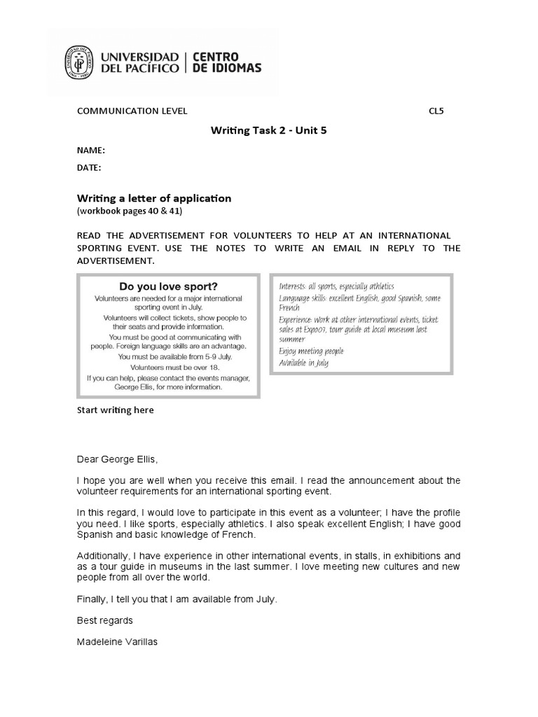 CL5 - Writing Task 2 - U5 v.1 | PDF