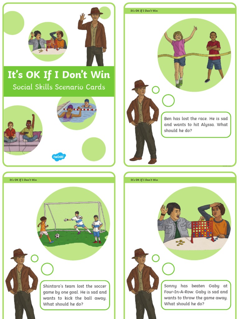 Au S 2548714 Its Ok If I Dont Win Social Skills Scenario Cards - Ver ...