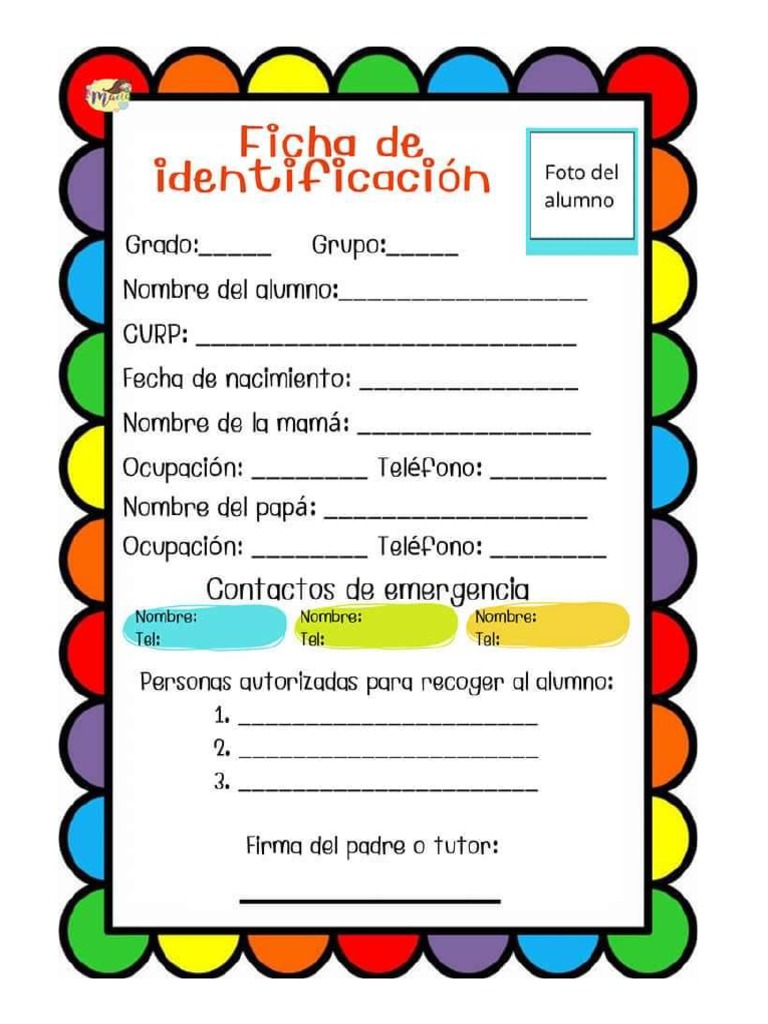 Ficha Identificación | PDF