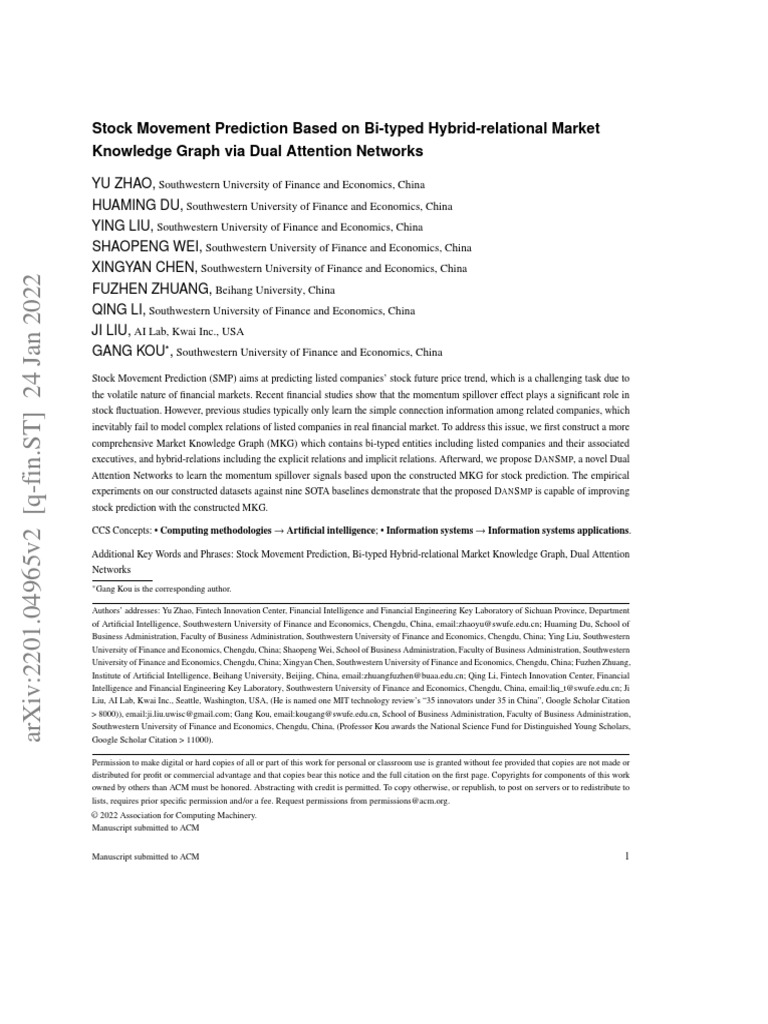 Stock Movement Prediction Based On Bi-Typed Hybrid-Relational MarketKnowledge Graph Via Dual ...