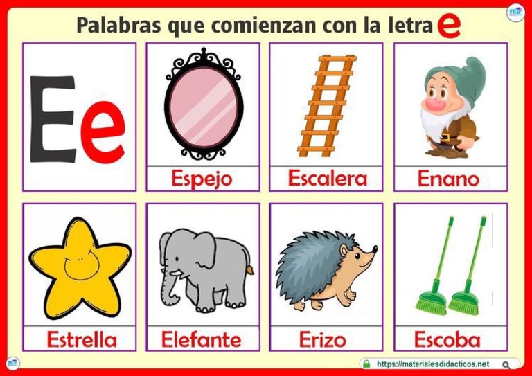 Palabras Con e Preescolar | PDF