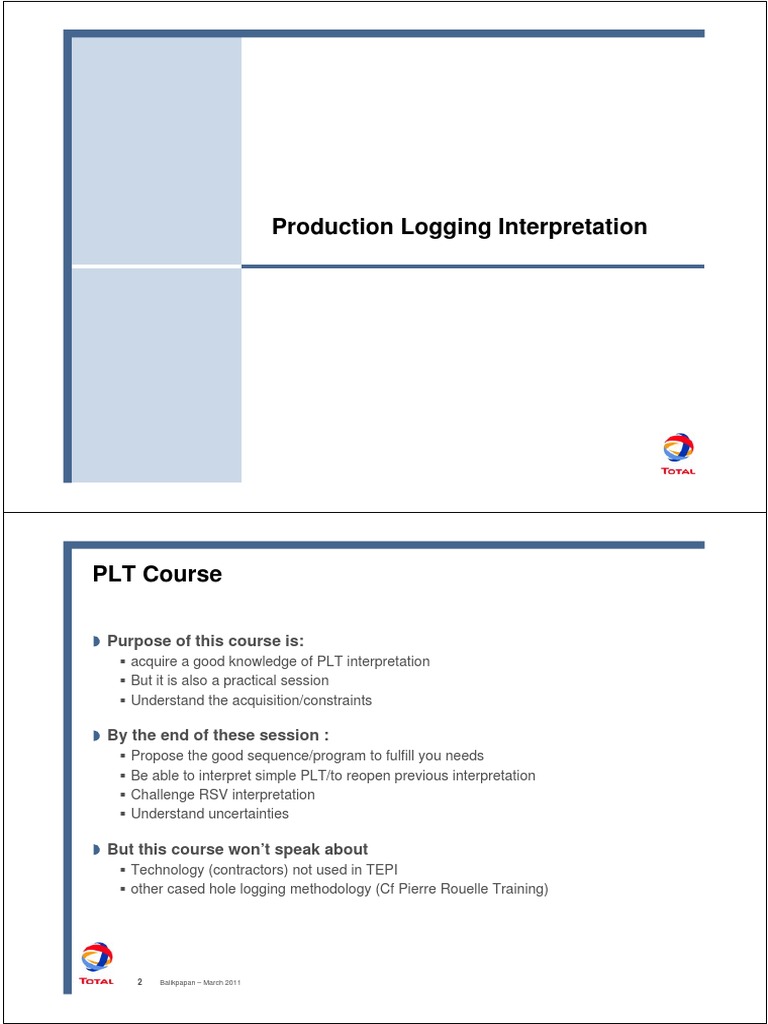Production Logging Interpretation | PDF | Reynolds Number | Flow ...