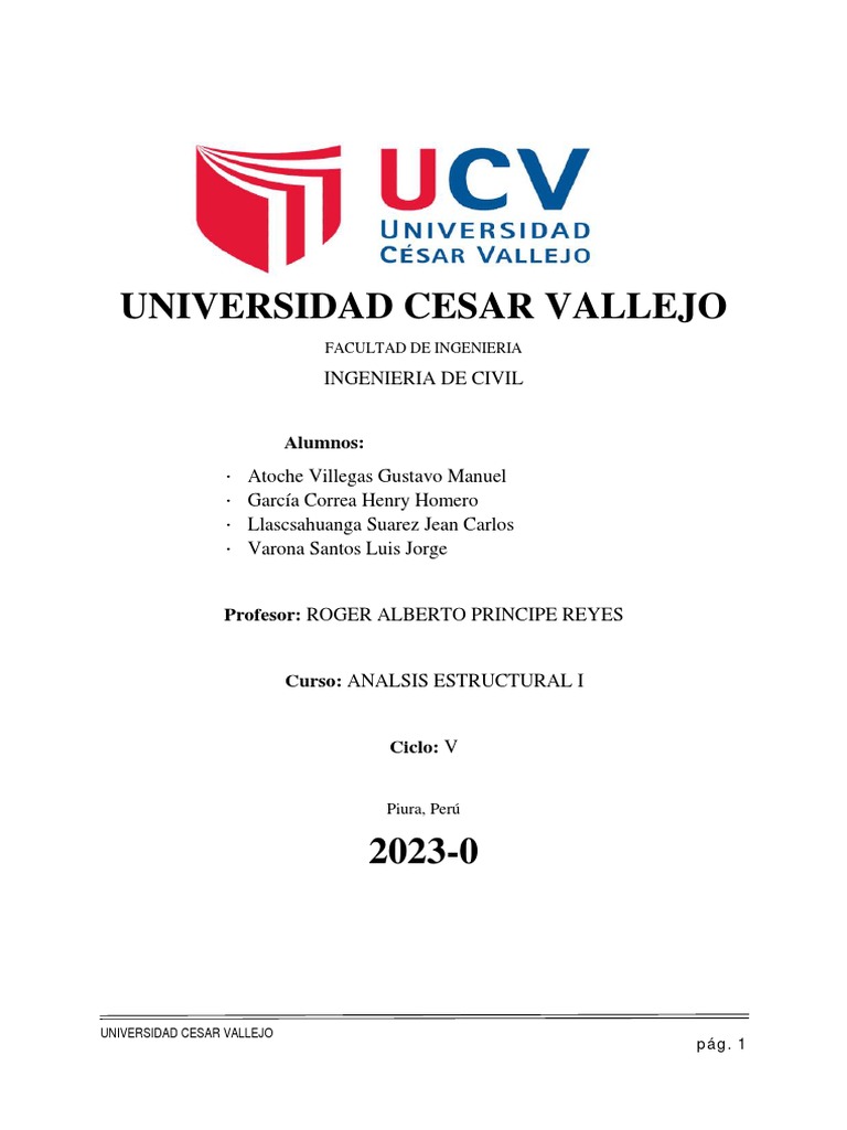 Examen Final - Analisis Estructural 1 | PDF
