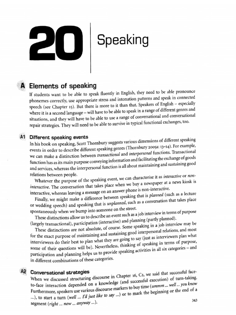 7 Jeremy Harmer Chapter 20 Speaking | PDF