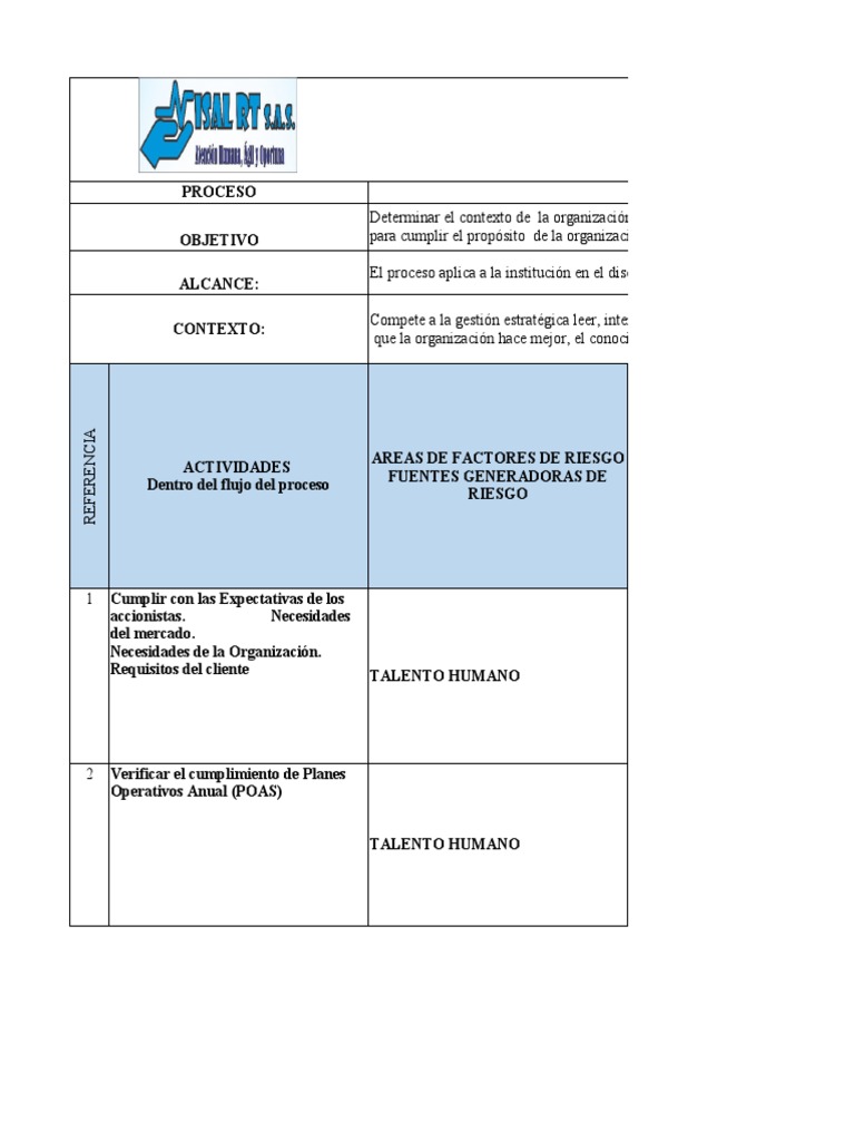 Matriz de Riesgo Gestion Estrategica | PDF | Gestión estratégica ...
