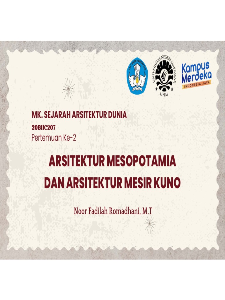 Materi ARSITEKTUR MESIR KUNO DAN MESOPOTAMIA | PDF