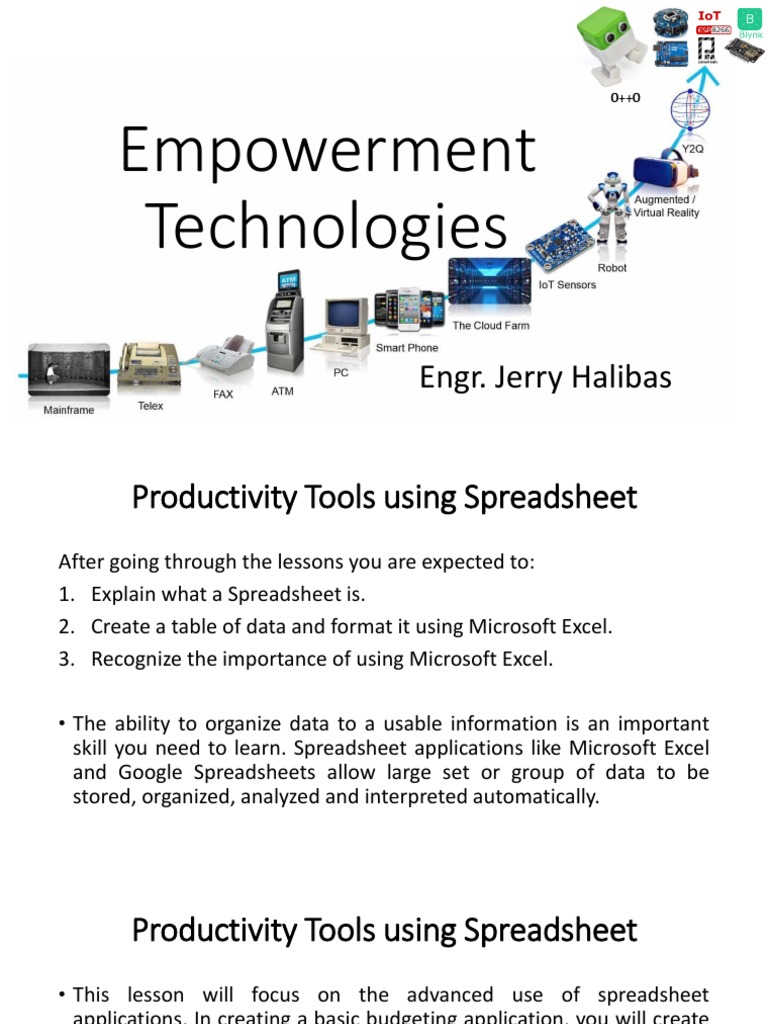Empowerment Technologies 5 | PDF | Spreadsheet | Microsoft Excel