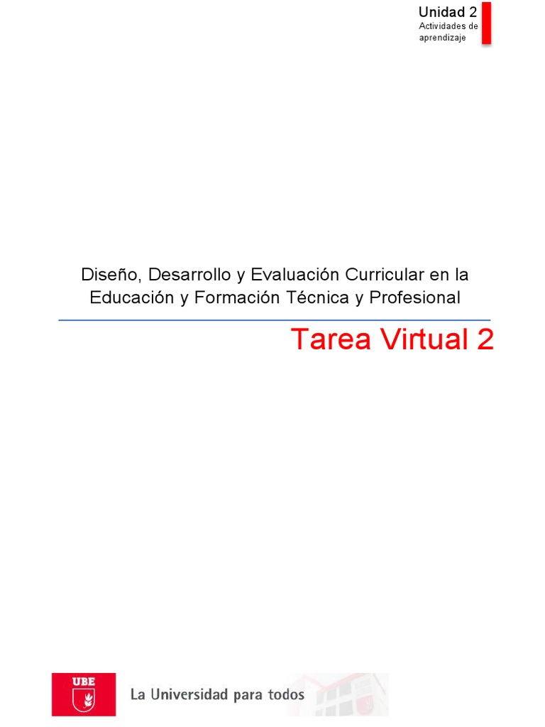 Tarea Virtual 2 | PDF | Diseño | Evaluación
