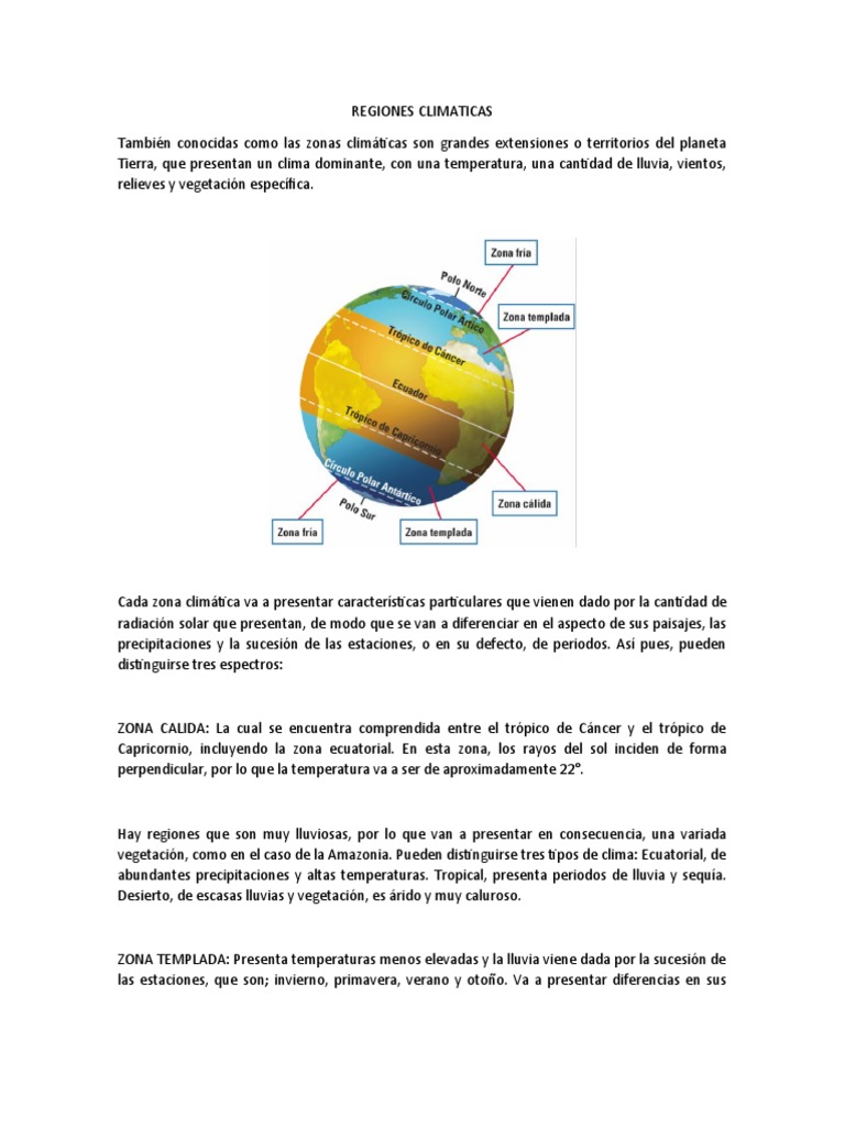 Regiones Climaticas | PDF