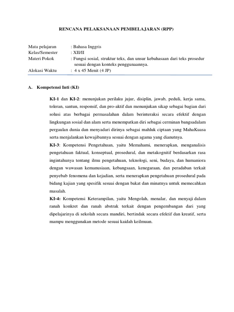 RPP Procedure Text Rev. 1 | PDF